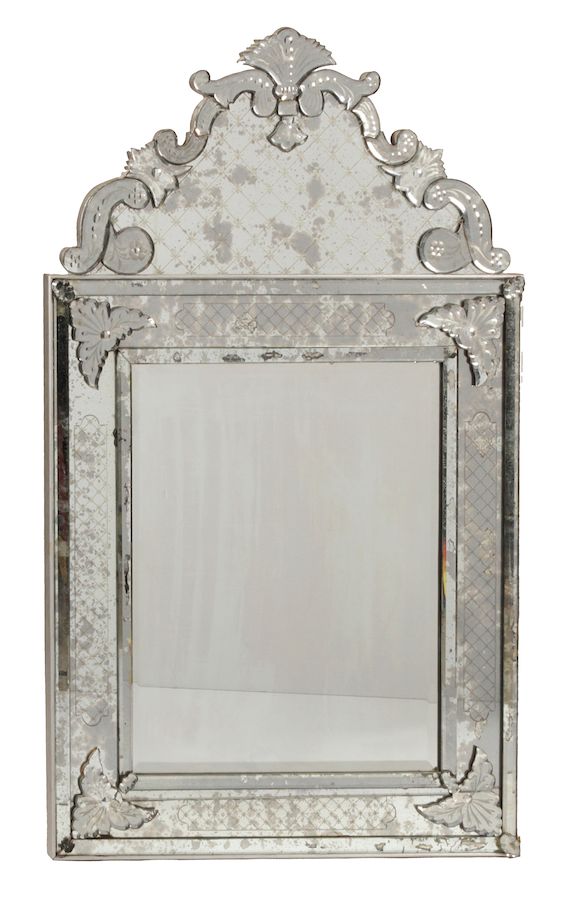 Bonhams : A Venetian acid etched mirror