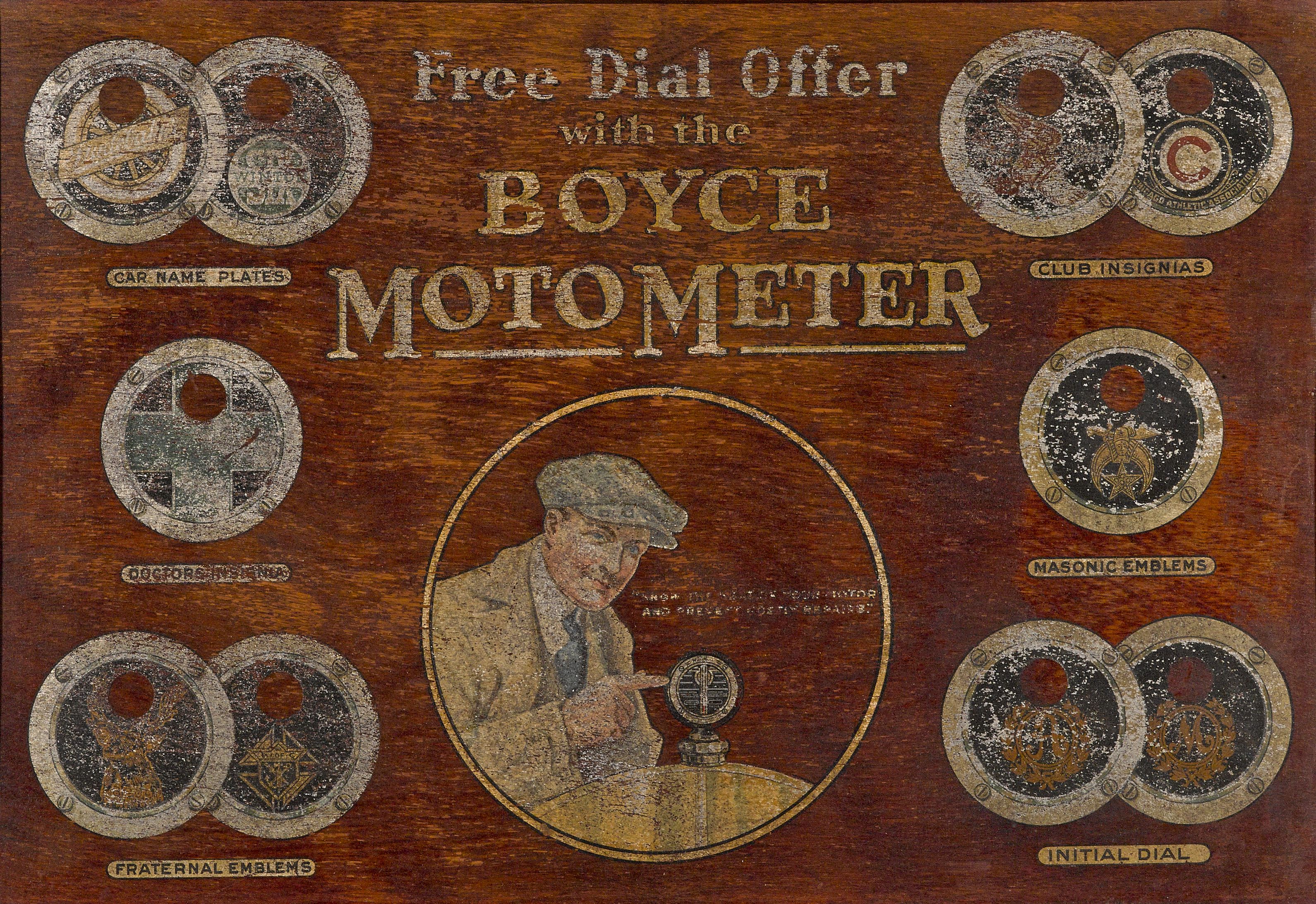Bonhams Cars : An Original Boyce Moto Meter advertising sign, 1920's ...