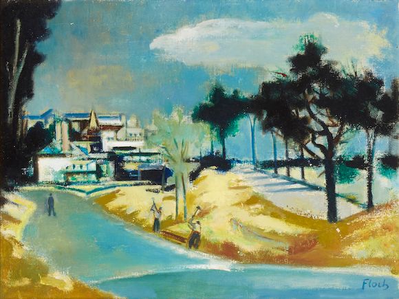 Bonhams : Joseph Floch (Austrian/American, 1895-1977) Landscape in ...