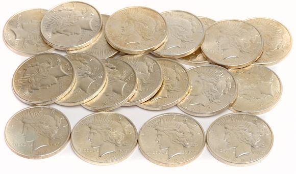 Bonhams : Peace Dollar Rolls (6)