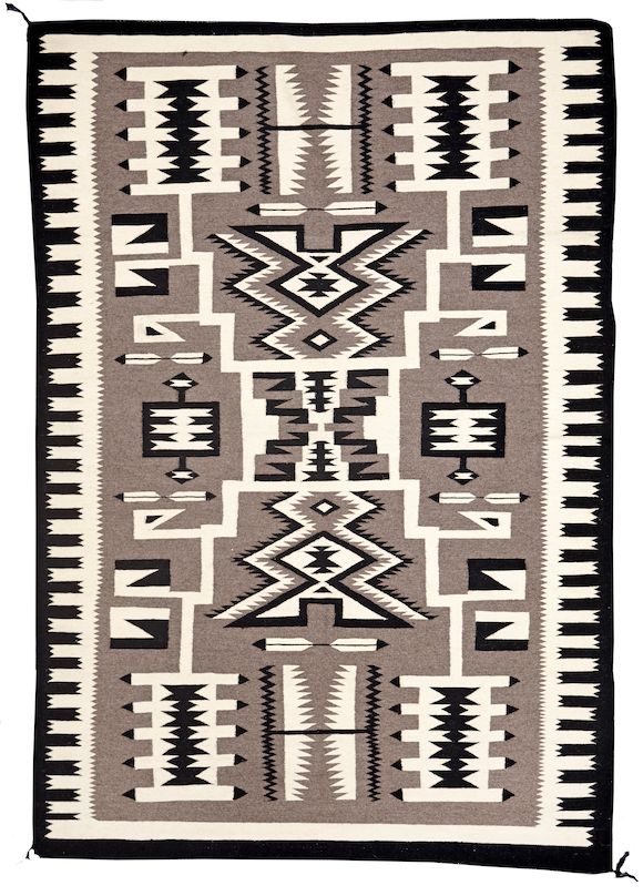Bonhams : A Navajo storm pattern rug