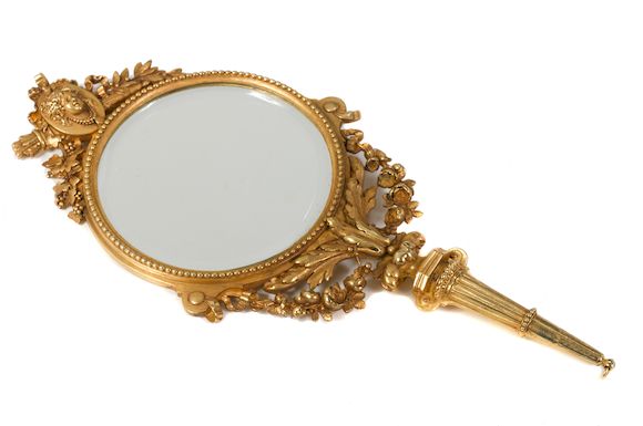 Bonhams : A French gilt bronze hand mirror