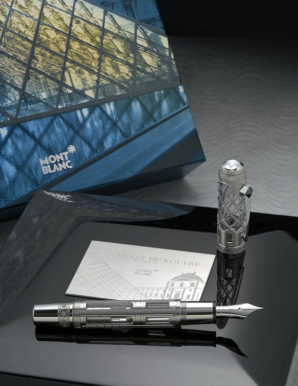 Bonhams : MONTBLANC: Musée du Louvre 18K Solid White Gold Skeleton ...