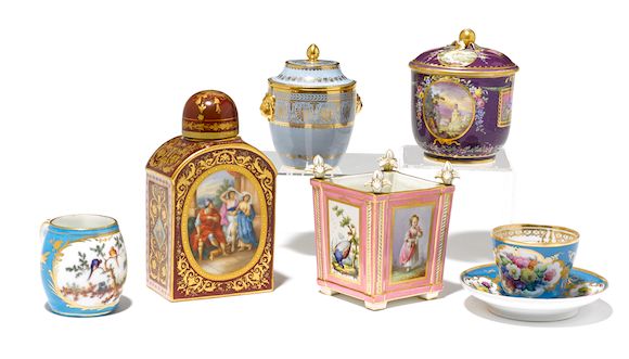 Bonhams : A group of Continental porcelain table decorations 19th century