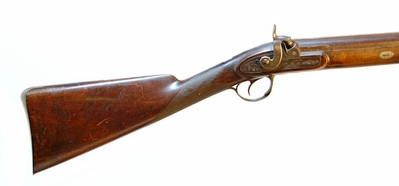 Bonhams : A 10 gauge English percussion shotgun by J. Dunn