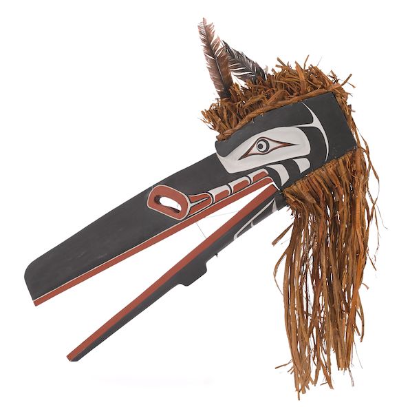 Bonhams : A Kwakiutl Hamatsa raven mask