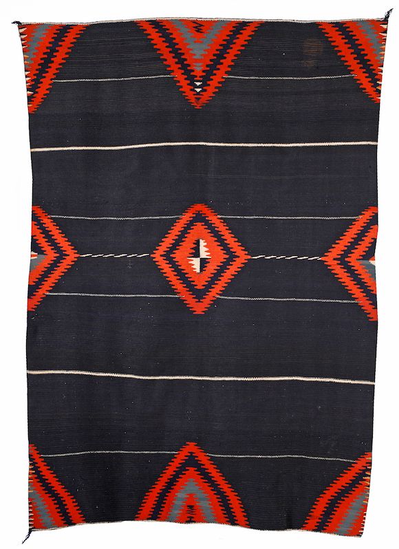 Bonhams : A Navajo late classic Moki blanket