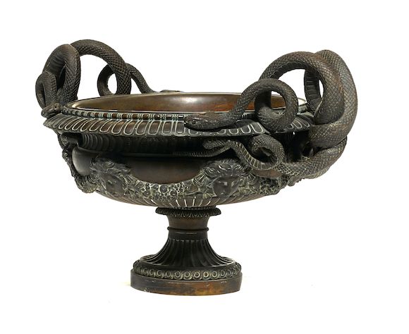 Bonhams : A French patinated bronze centerpiece late 19th century