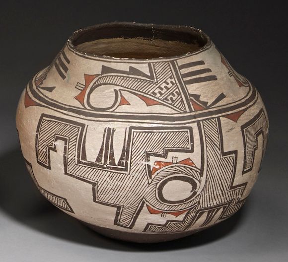 Bonhams : A Zuni polychrome jar