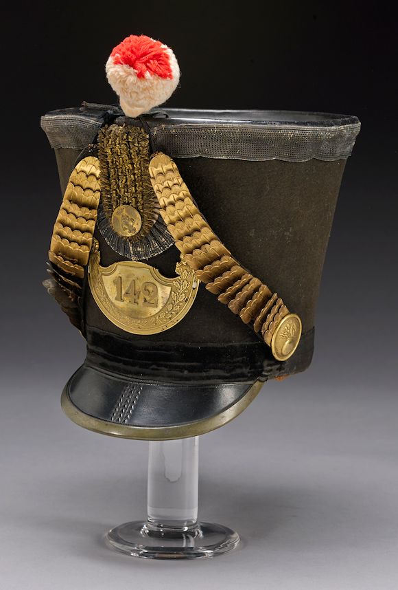 Bonhams : A French Model 1810 Officer's shako for the 142nd Infantry ...