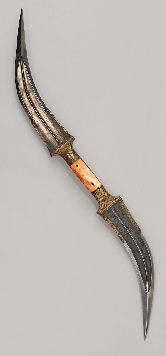 Bonhams : A rare Rajput double dagger, haladie