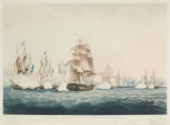 Bonhams : after Thomas Whitcombe (British, 1760-1824); H.M.S. Spartan ...