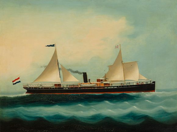 Bonhams : Chinese School, China Trade, late 19th century A sail/ steam ...
