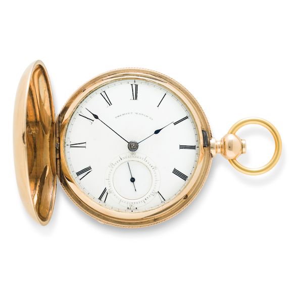Bonhams : Two similar 18K gold hunter cased watchesTremont Watch Co ...