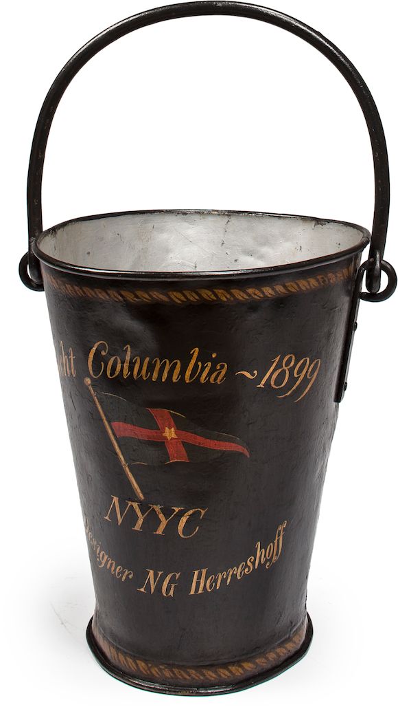 Bonhams : A deck bucket decorated for the yacht Columbia 20th century ...