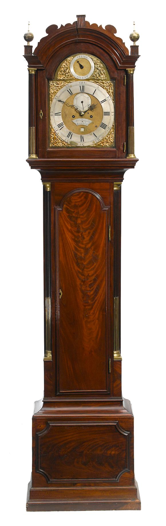 Bonhams : A George III brass mounted mahogany tall case clock Thomas ...
