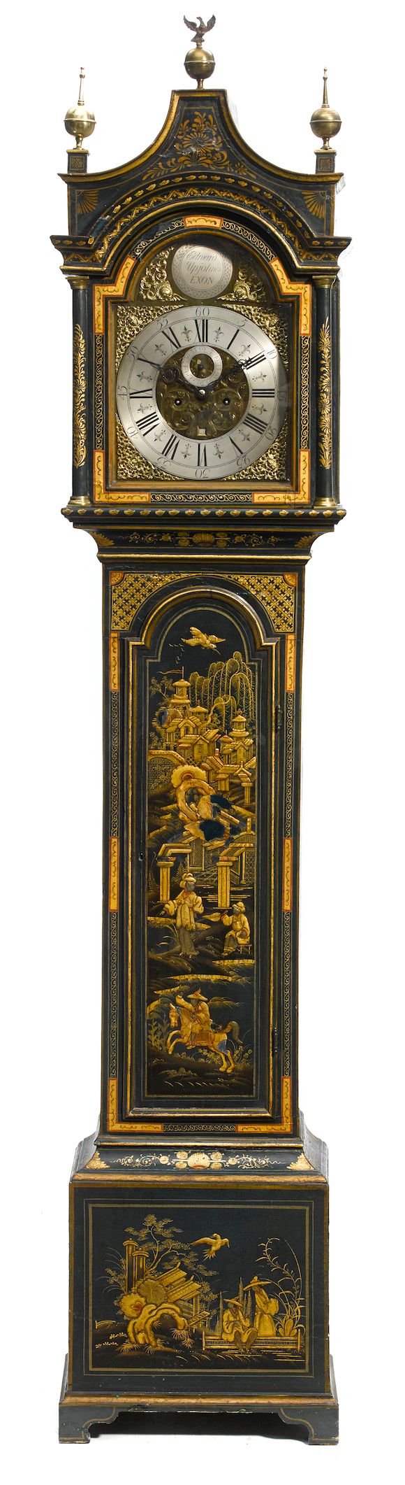 Bonhams : A George III lacquered tall case clock Edward Upjohn, Exon ...