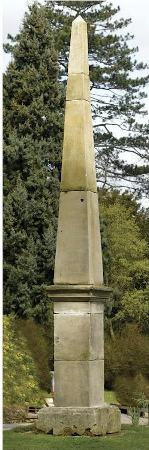 Bonhams : A monumental limestone obelisk 19th century