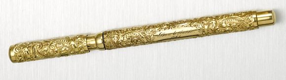 Bonhams : SWAN MABIE TODD Paisley-Snail Pattern Gold-Filled Eyedropper ...