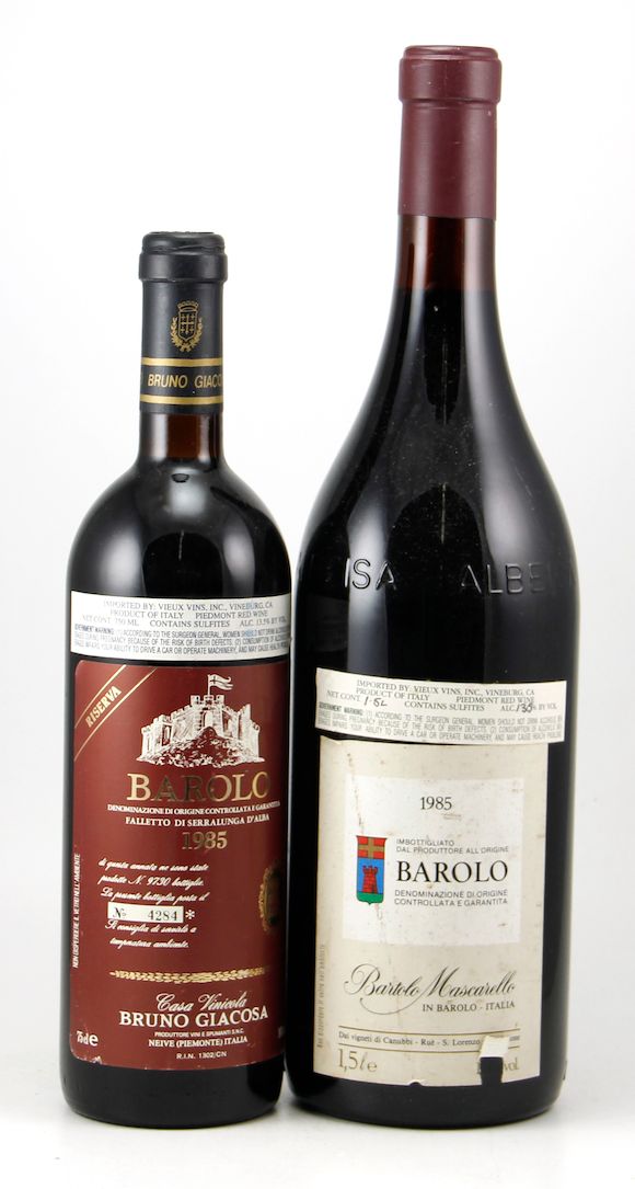 Bonhams : Barolo, B. Mascarello 1985 (1 magnum) Barbaresco, Riserva, B. Giacosa 1990 (1 magnum ...