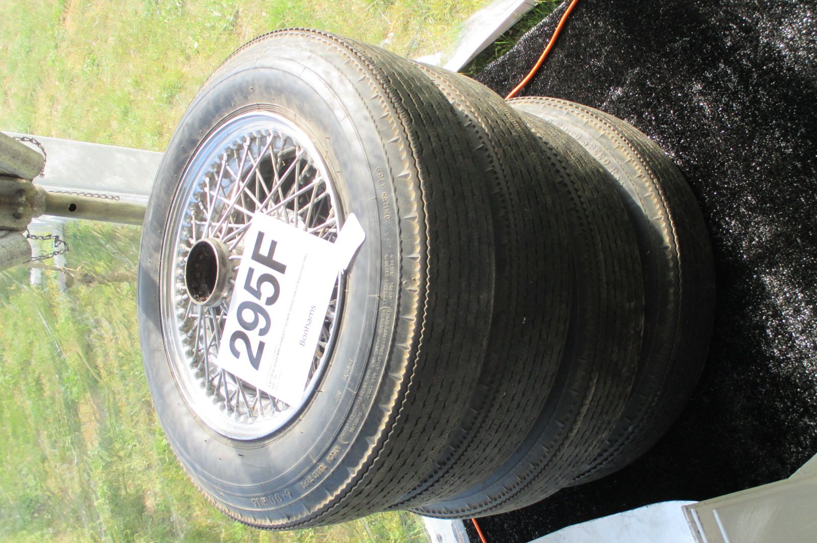 Bonhams Cars : A set of XK series wire wheels fitted with period Dunlop ...