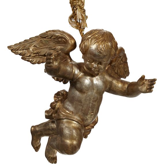 Bonhams : An Italian Baroque style gilt and paint decorated figure of a ...