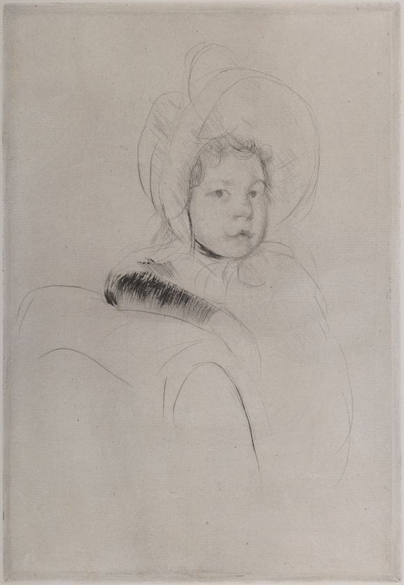 Bonhams : Mary Cassatt (1844-1926); The Velvet Sleeve;
