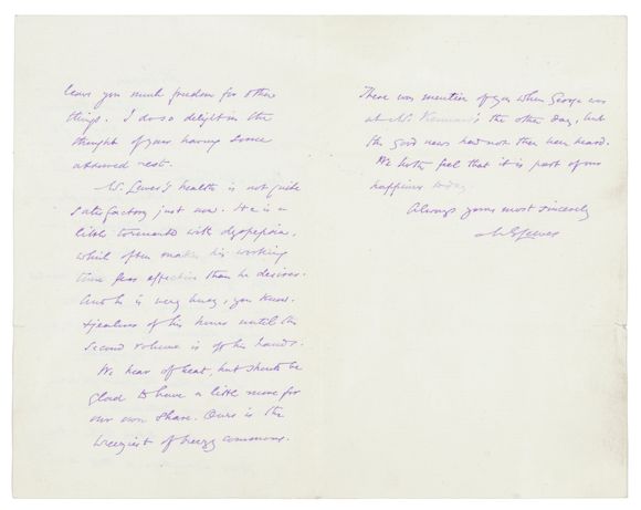 Bonhams : ELIOT, GEORGE (MARY ANN EVANS). 1819-1880. Autograph Letter ...