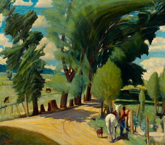 Bonhams : Joseph Amadeus Fleck (American, 1892-1977) Indian and horse ...