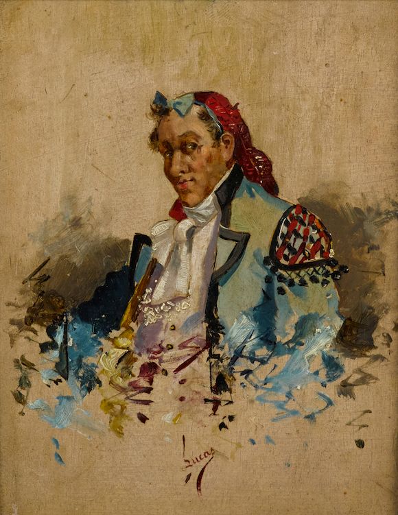 Bonhams : Eugenio Lucas Villamil (Spanish, 1858-1918) A portrait of a ...