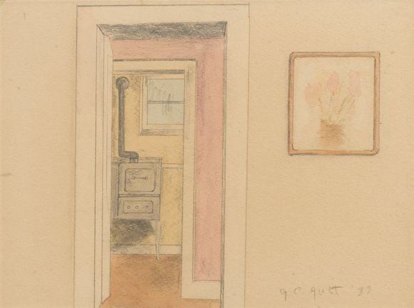 Bonhams : George Copeland Ault (American, 1891-1948) Interior scene ...