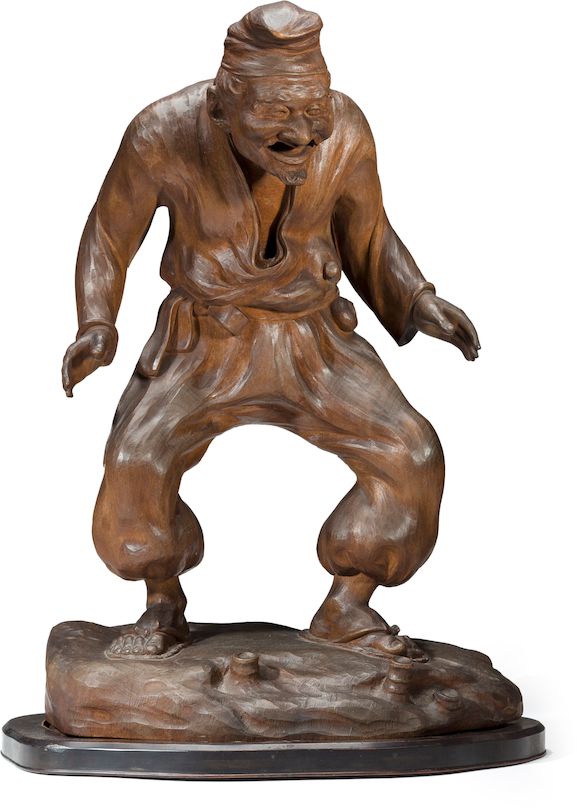Bonhams : A wood model of the old bamboo cutter from Kaguyahime ...