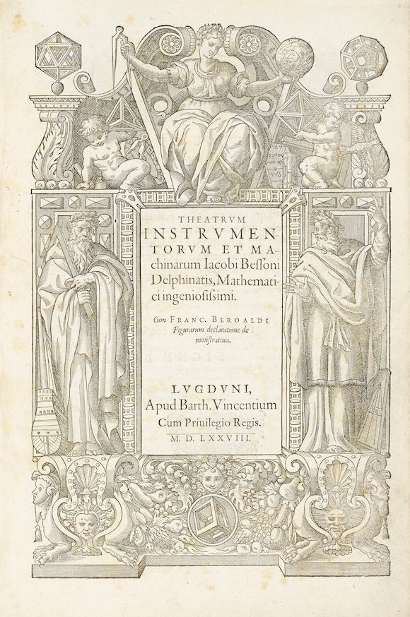 Bonhams : BESSON, JACQUES. 1540?-1573. Theatrum instrumentorum et ...