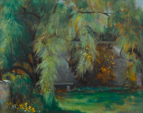 Bonhams : Alfred R. Mitchell (American, 1888-1972) The Garden 16 x 20in