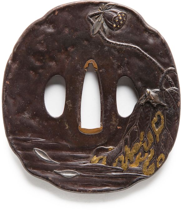 Bonhams : An iron tsuba By Masatoshi, Edo period (19th century)