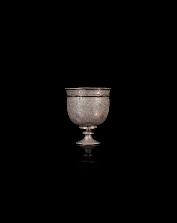 Bonhams : A fine silver stem cup Tang dynasty, late 7th/early 8th century