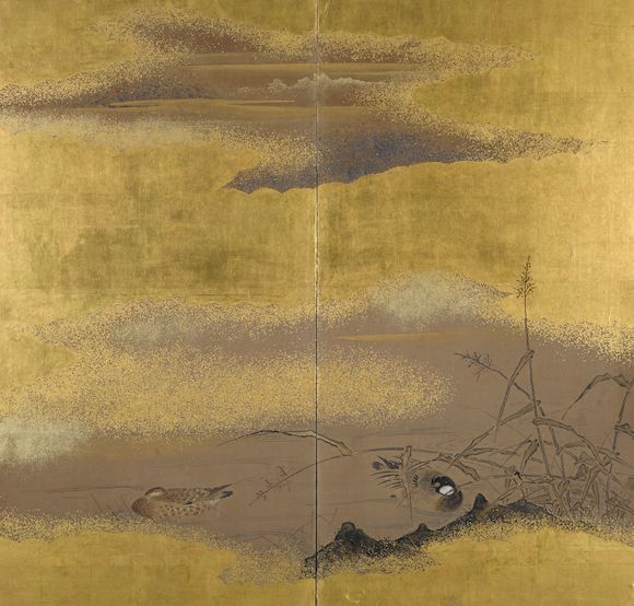 Bonhams : Attributed to Unkoku Toeki (1591-1644) Ducks and ReedsEarly ...