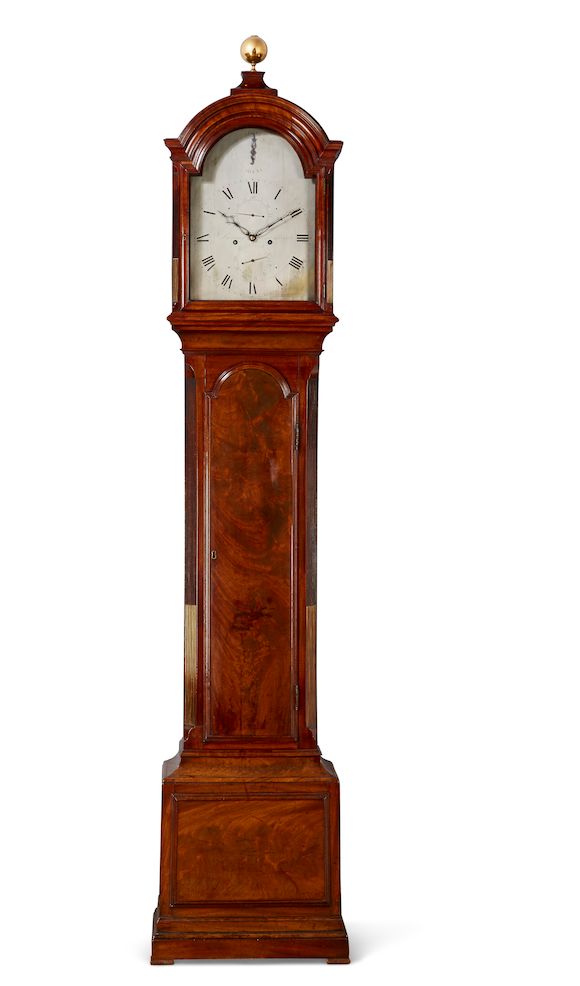 Bonhams : A fine George III mahogany longcase clock Signed Barraud ...