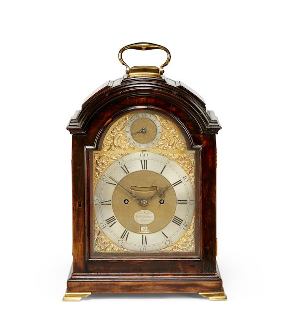Bonhams : A fine ebonized striking table clock Signed Thomas Mudge ...