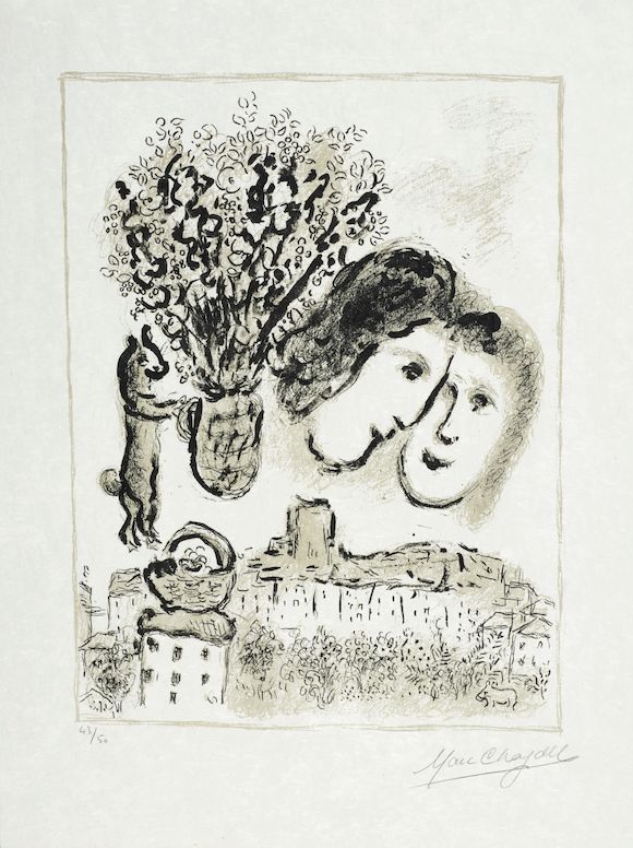 Bonhams : Marc Chagall (1887-1985); Gray Double Face;