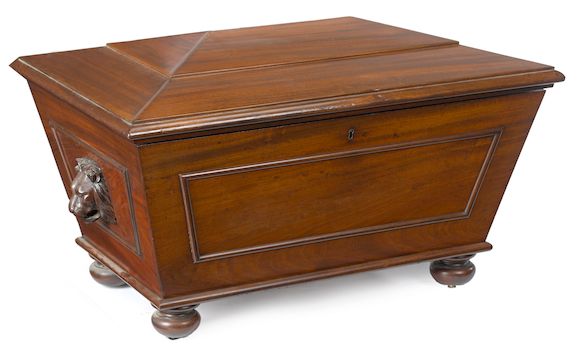 Bonhams : A Regency mahogany cellarette with fitted interior first ...