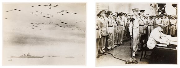 Bonhams : PHOTOGRAPHS OF THE JAPANESE SURRENDER CEREMONY, TOKYO BAY, 2 ...