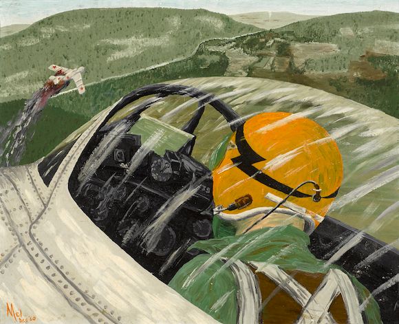 Bonhams : KOREAN WAR ART: ACE PILOT AND COMBAT ARTIST MEL FOWLER'S SELF ...