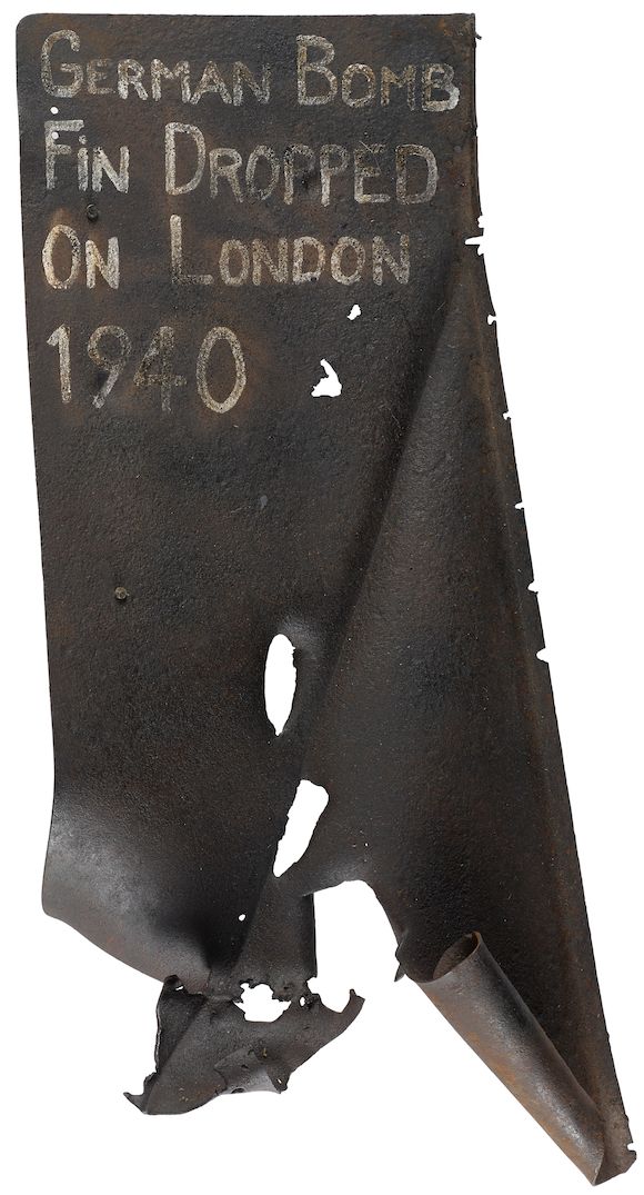 Bonhams : GERMAN LUFTWAFFE BOMB FIN DROPPED ON LONDON, 1940 26 x 11in ...