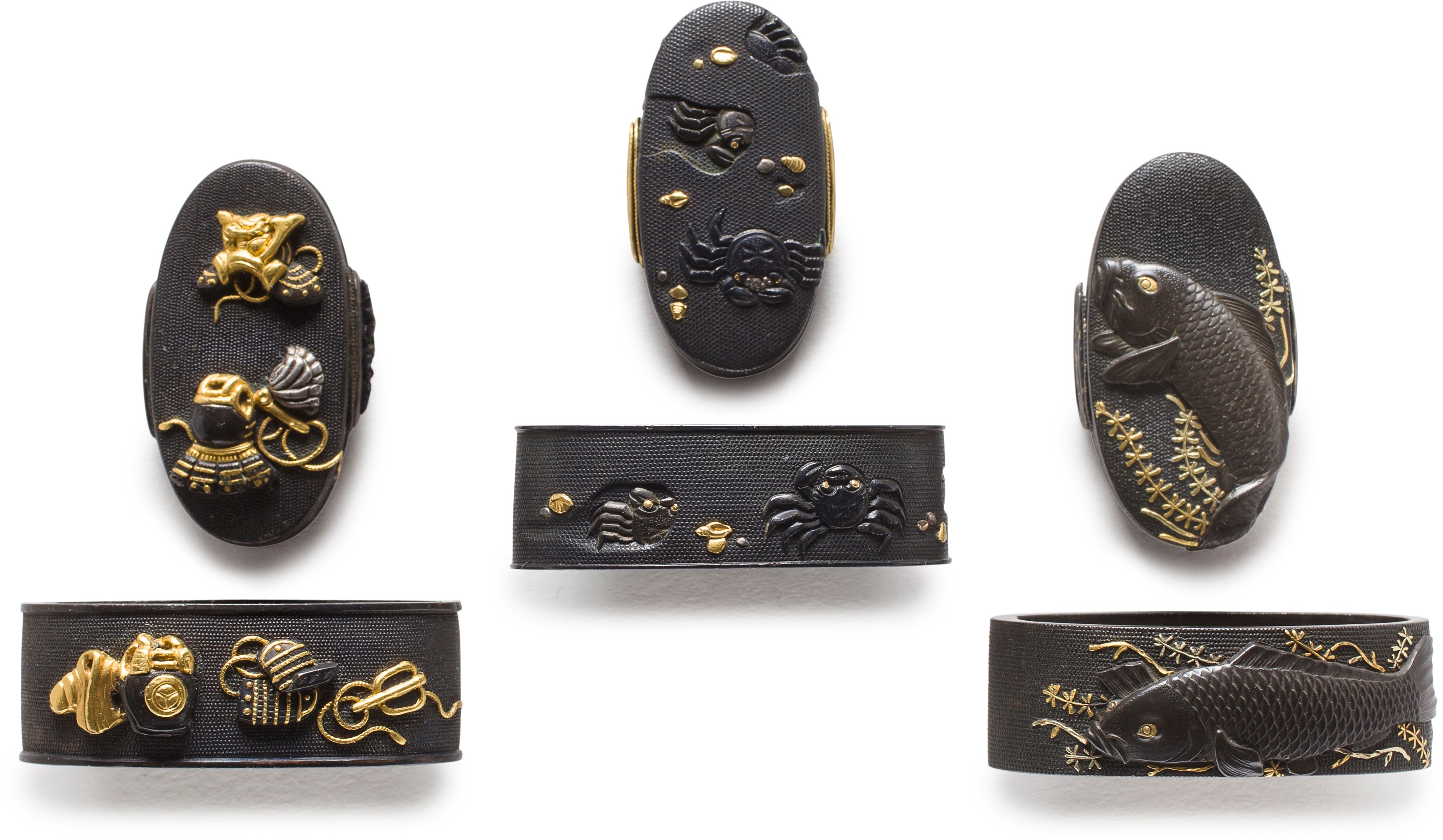Bonhams : A fine Goto school fuchi-gashira, a Kaga fuchi-gashira and a ...