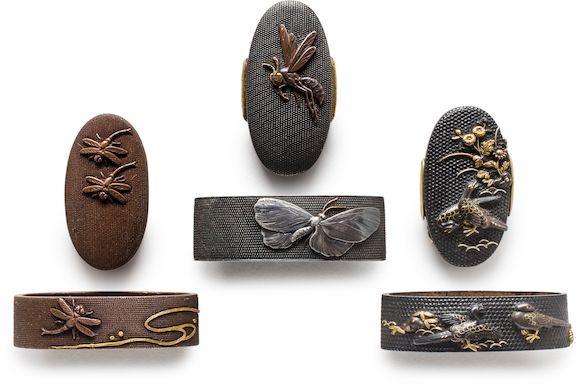 Bonhams : A Goto school fuchi-gashira, a Tokuoki school fuchi-gashira ...