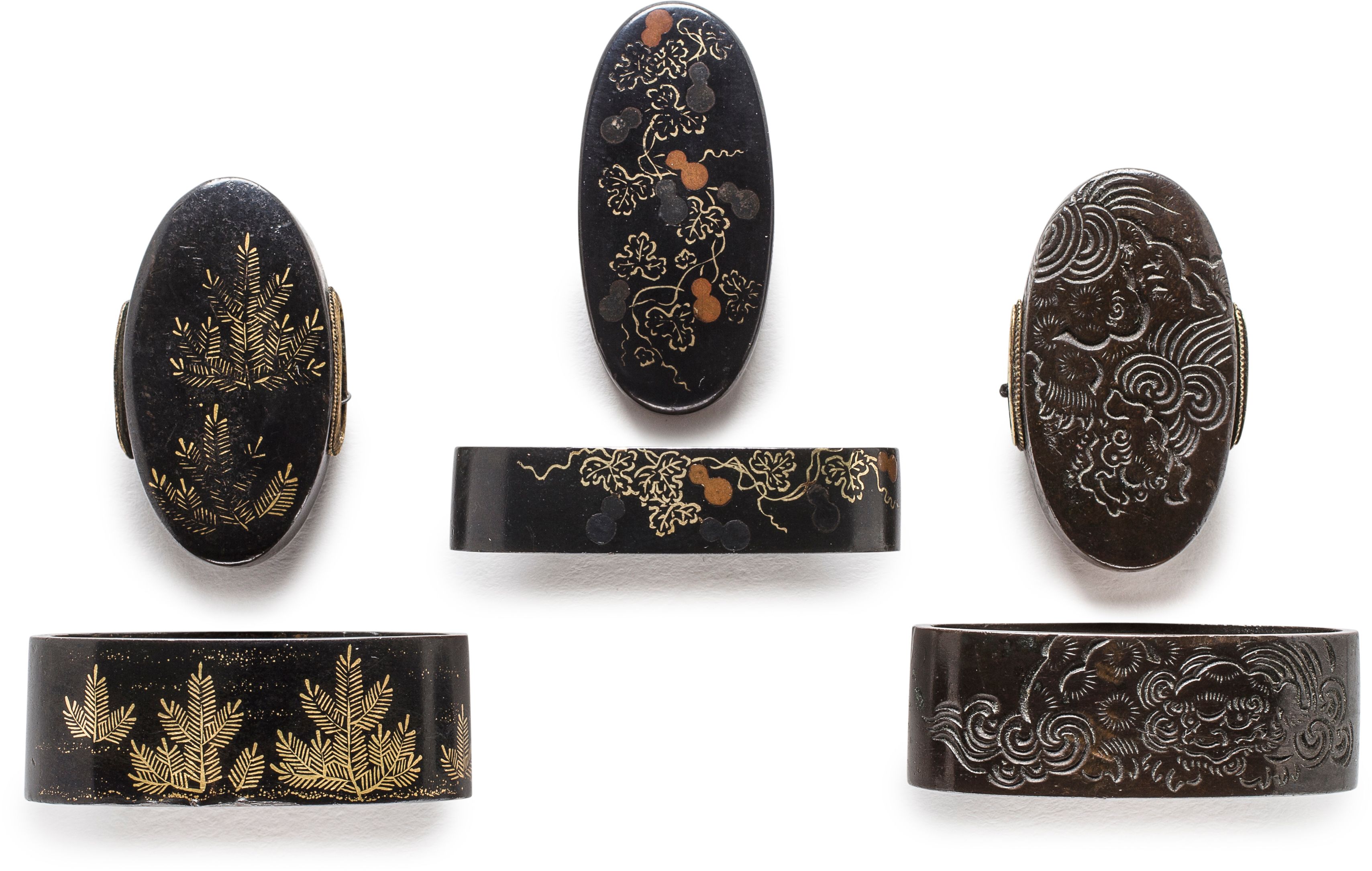 Bonhams : Three fuchi-gashira The first by Nagasaka, the third by ...