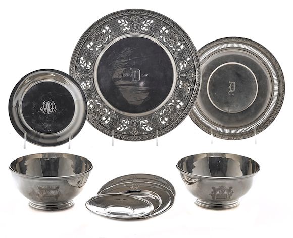 Bonhams : A group of American and Victorian sterling silver hollowware ...