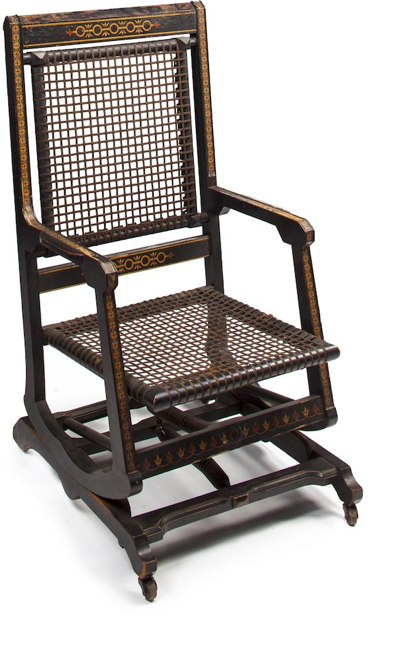 Bonhams : An Aesthetic Movement ebonized and inlaid platform rocker by ...