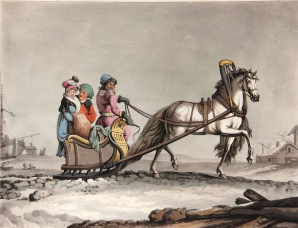 Bonhams : Group of lithographic views of the Russian Empire composing ...